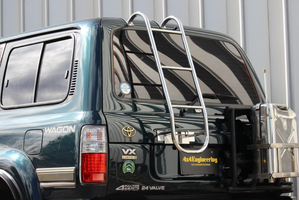 Rear ladder for Land Cruiser 80 (straight type) is in stock! - 4x4 ...